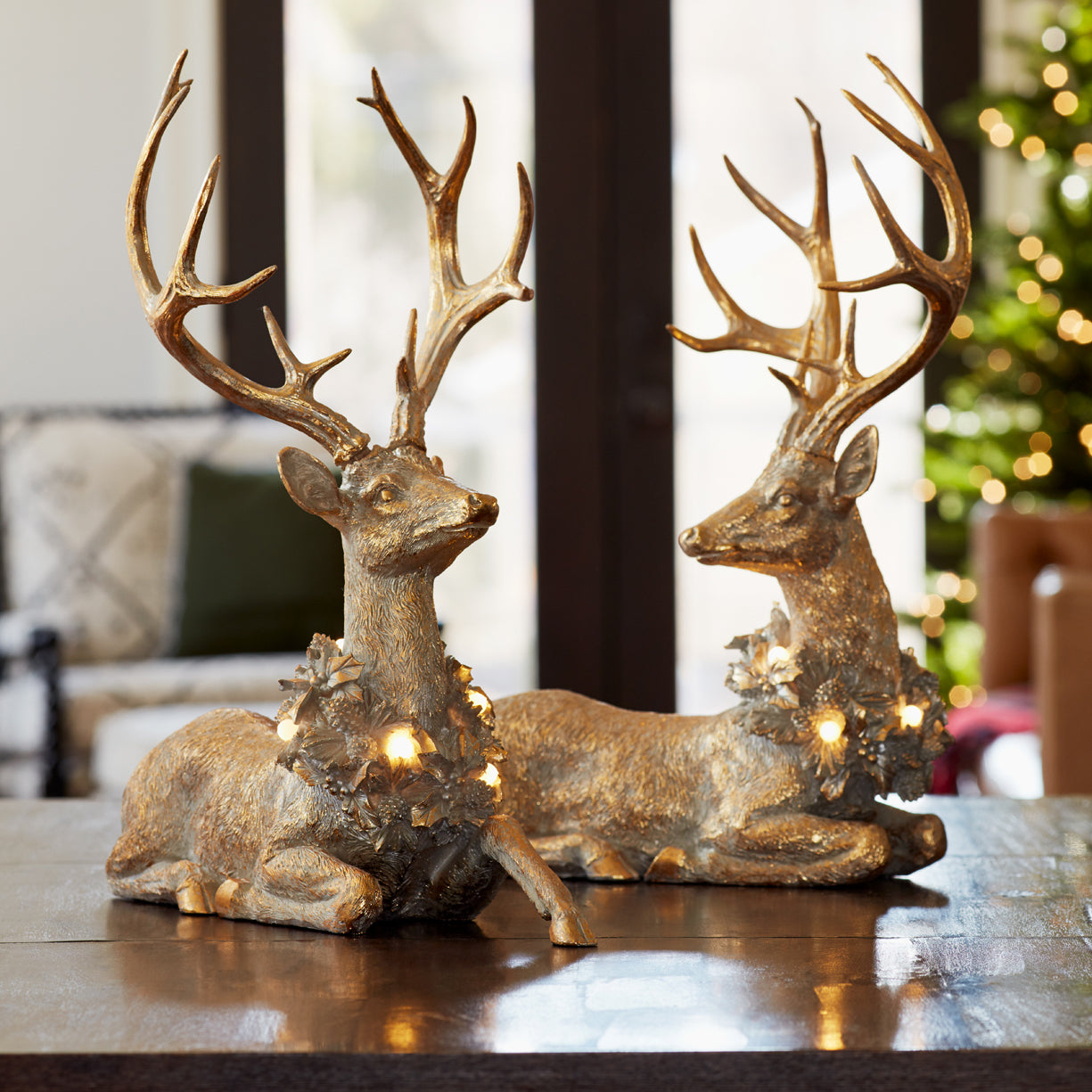 Deer with LED Lights (Set of Two) – Charleston Gardens