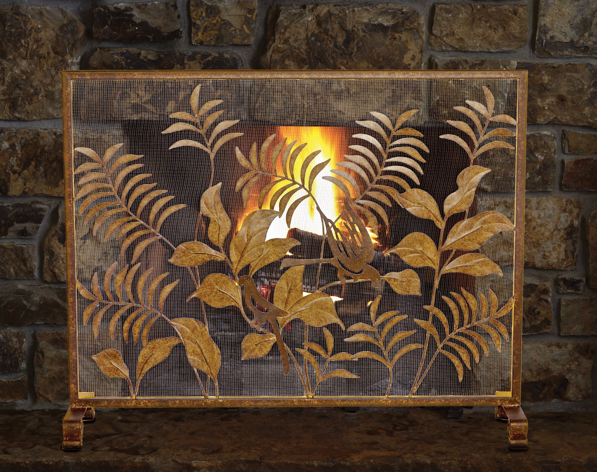 Birds and Greenery Fire Screen – Charleston Gardens