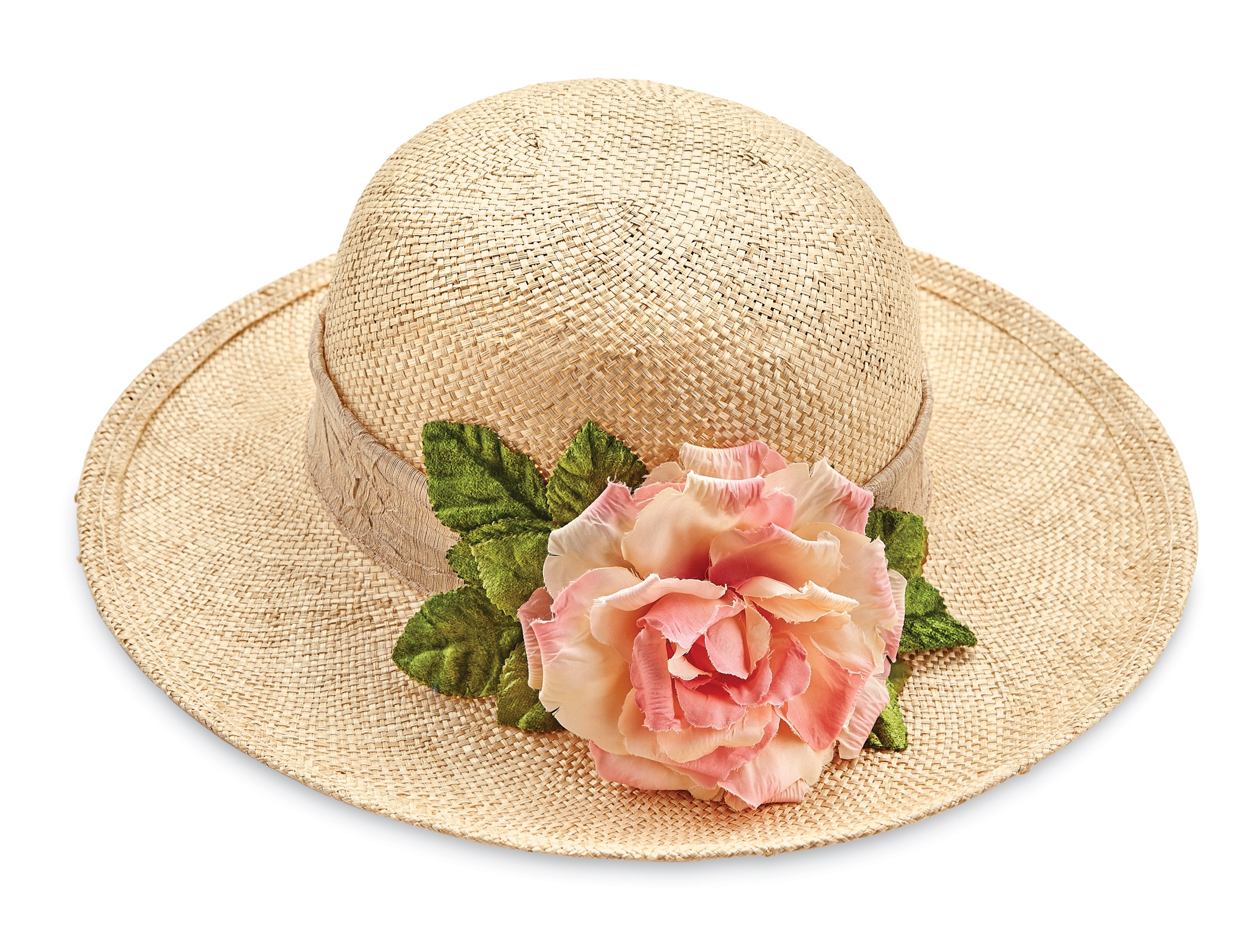 Sisal Straw Hat with Peonies – Charleston Gardens